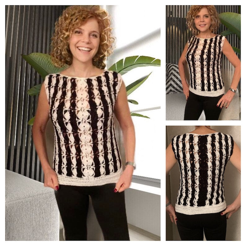Paris Diva TOP - Crochet Pattern English USA – crochetjennifer.com